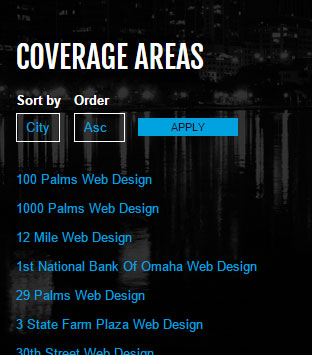 New Coverage Areas | Nickspages.com, Inc. Software Solutions